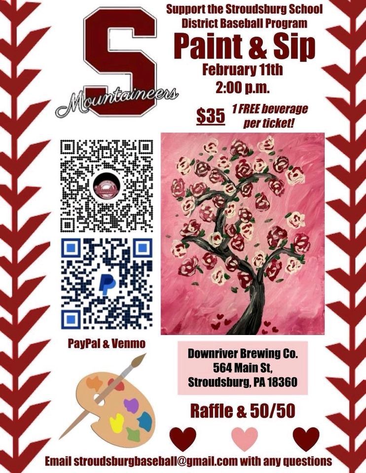 Stroudsburg High School Baseball Booster Club Paint and Sip, Downriver ...