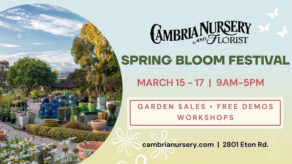 Spring Bloom Festival at Cambria Nursery, Cambria Nursery and Florist ...