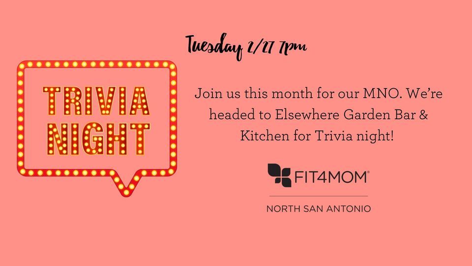 February MNO: Trivia Night at Elsewhere Garden a bar, Elsewhere ...