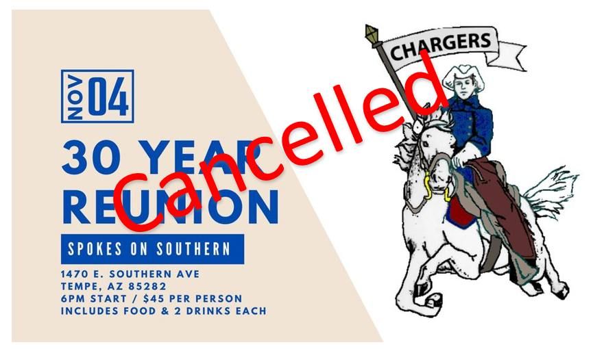 CANCELLED CLASS OF 93 - 30 YEAR REUNION, Spokes on Southern, Gilbert, 4 ...