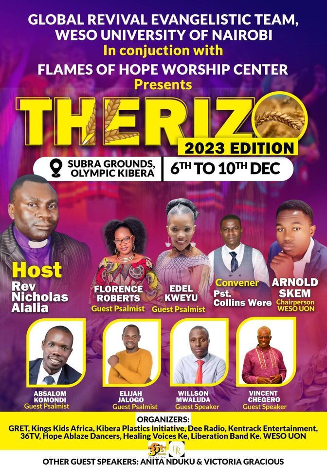 Therizo 2023, Olympic, Kibera, Nairobi, 6 December to 10 December ...