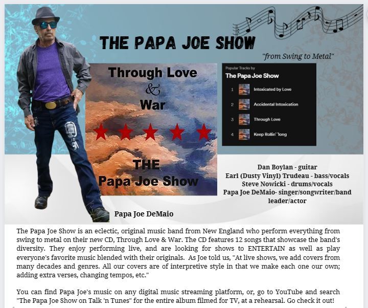 THE Papa Joe SHOW at the Music Lady Cafe w/Eric Tootell, Music Lady ...
