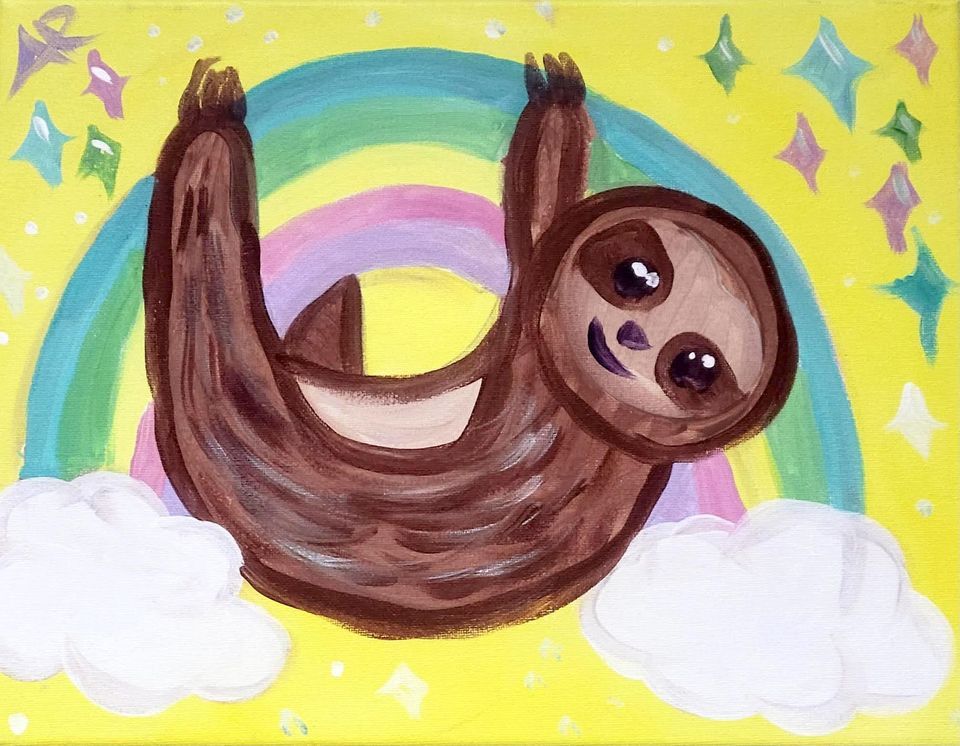 Creative Canvas for Kids - Rainbow Sloth, 4810 Market Square Ln ...