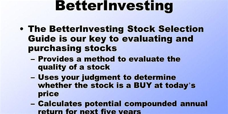 Stock Selection Guide Class for Beginners - February 21st & 28th, 21 ...