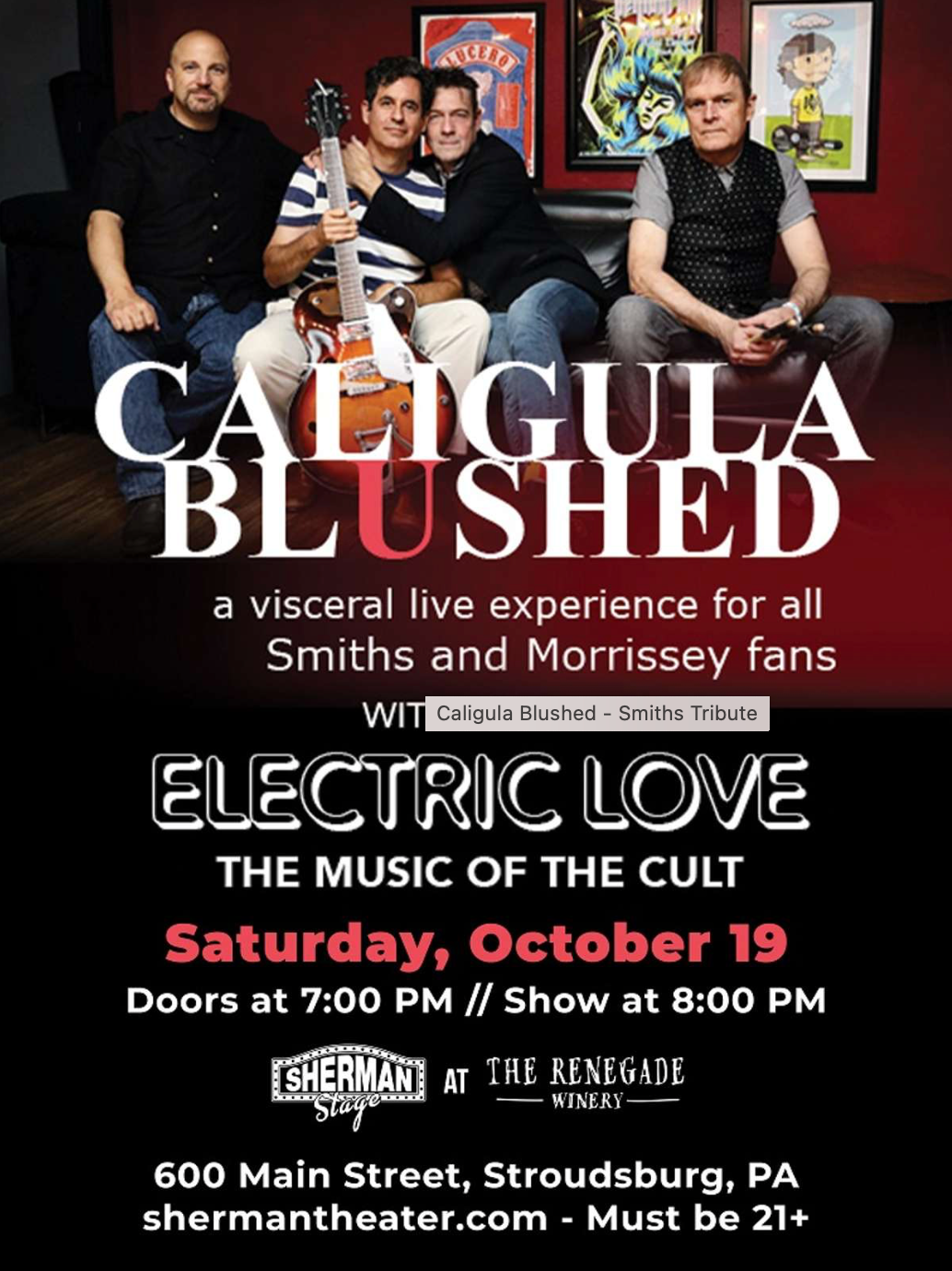 Caligula Blushed, Amos' Southend, Charlotte, 3 December to 5 January ...