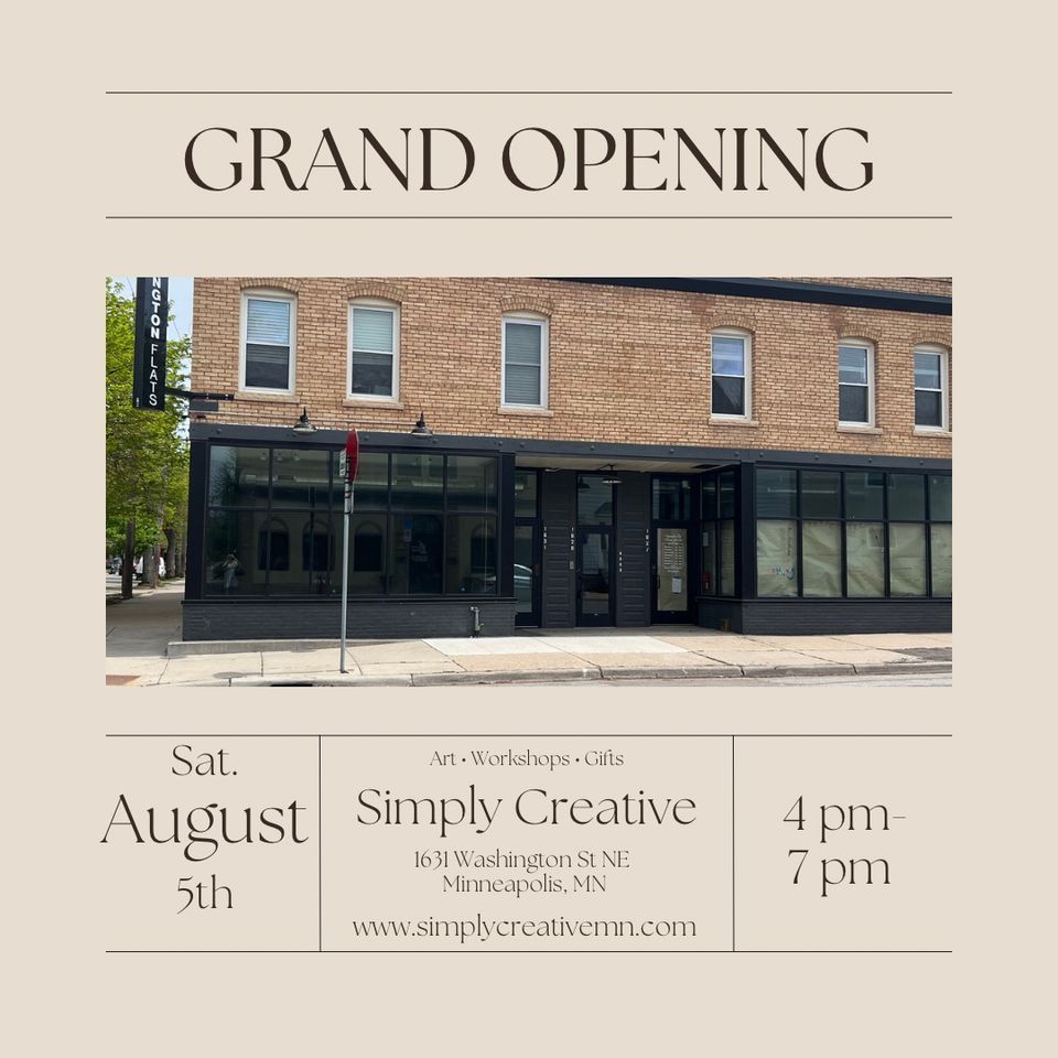 GRAND OPENING OF OUR STORE-SIMPLY CREATIVE, 1631 Washington St NE ...