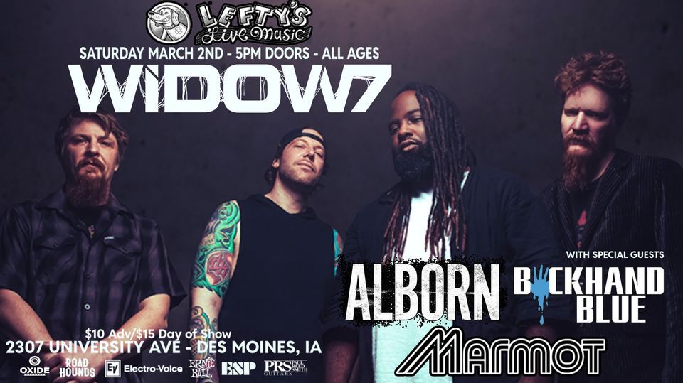 Widow7 | Alborn | Backhand Blue | Marmot at Leftys Live Music, Lefty's ...