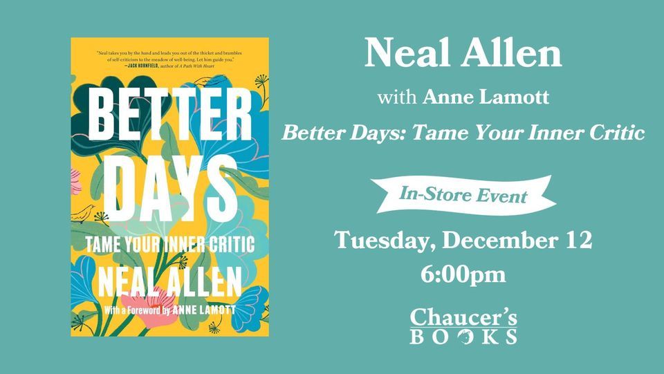 Neal Allen Signing, with Anne Lamott, Chaucer's Bookstore, Santa ...