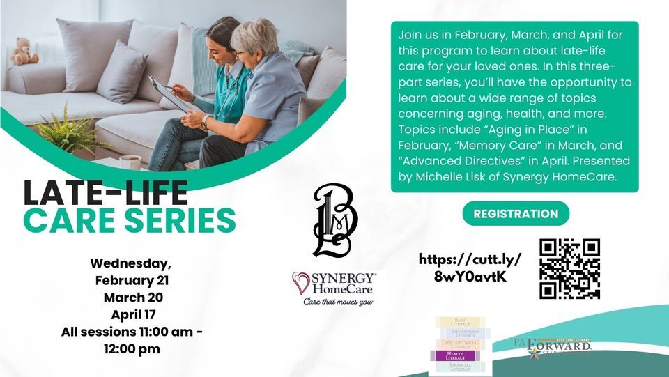 Late-Life Care Series Part 2, Bosler Memorial Library, Carlisle, 20 ...