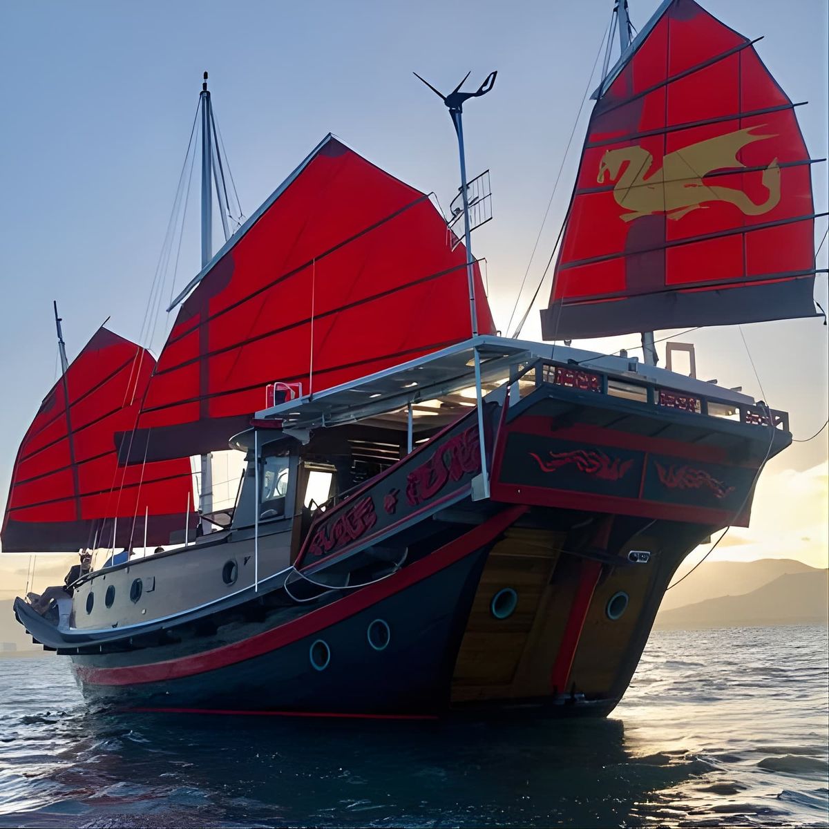 Shaolin Sunset Sailing Aboard Authentic Chinese Junk Boat, Crystalbrook ...