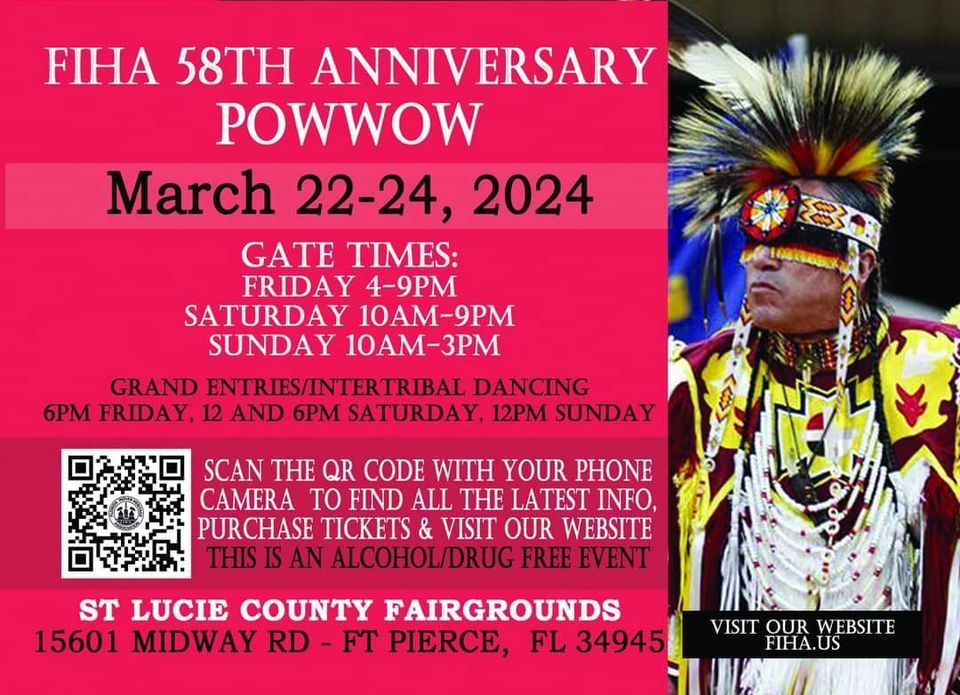 Native American Powwow FIHA 58TH ANNUAL, St. Lucie County Fairgrounds ...