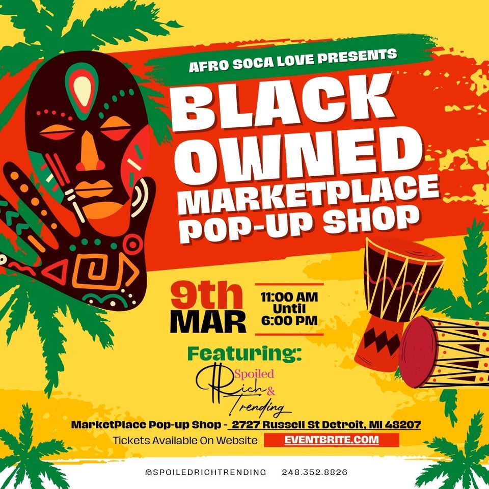 Afro Love Soca Pop Up Shop, Bert's Market Place, Detroit, 9 March 2024 ...