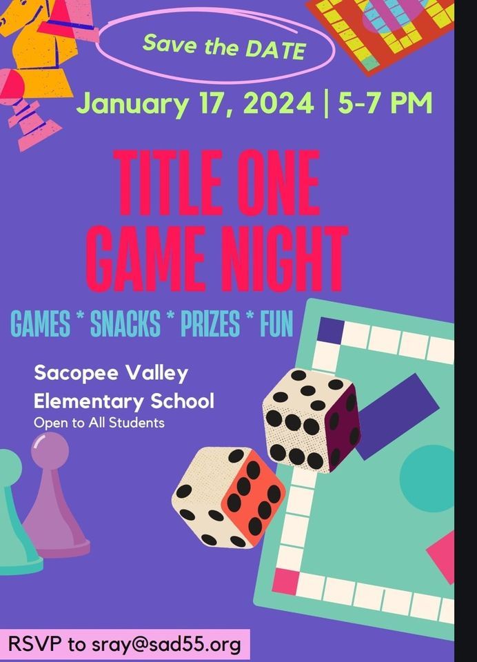 Title One Game Night, South Hiram Elementary School, 17 January 2024 ...