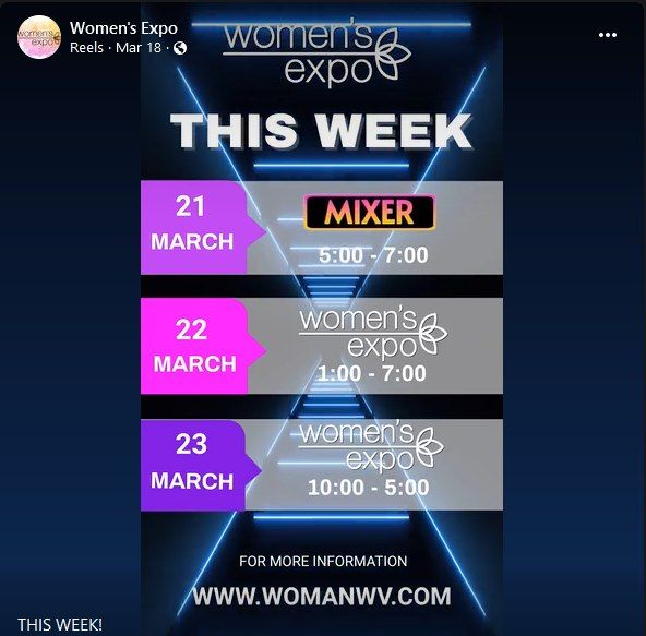 Mixer with Paragon Studios, Women's Expo, Beckley, 21 March 2024 ...