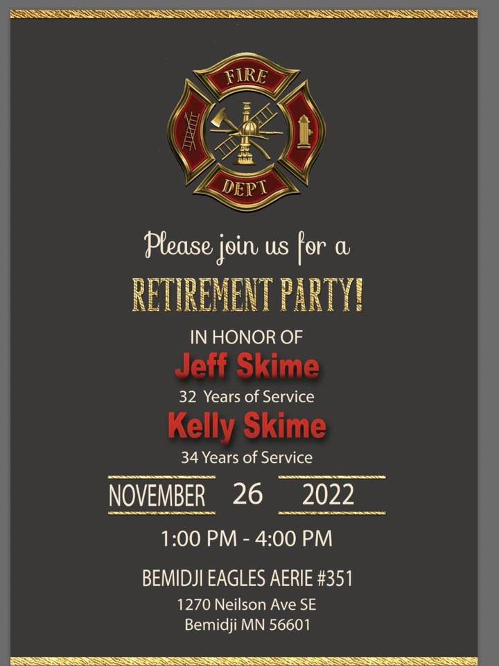 Retirement Party - Jeff & Kelly Skime, Bemidji, Minnesota, November 26 ...