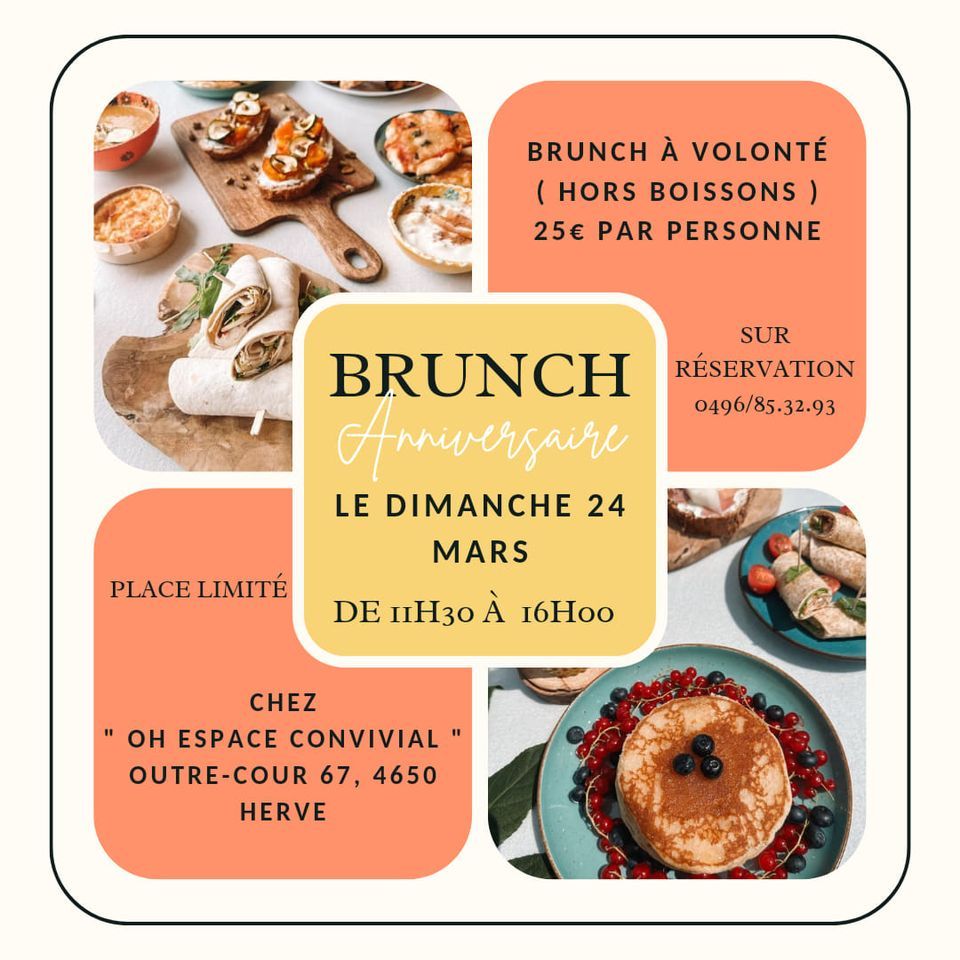 Brunch Anniversaire Loulou et Ginette , OH Espace convivial, Herve, 24 ...