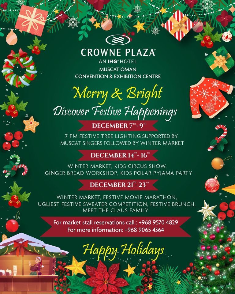 Muscat singers Tree lights, Crowne Plaza Muscat OCEC, 7 December 2023 ...