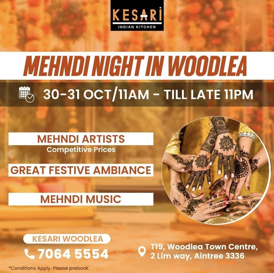 Woodlea Mehndi Event - Karwachauth, Kesari Woodlea - Indian Restaurant ...