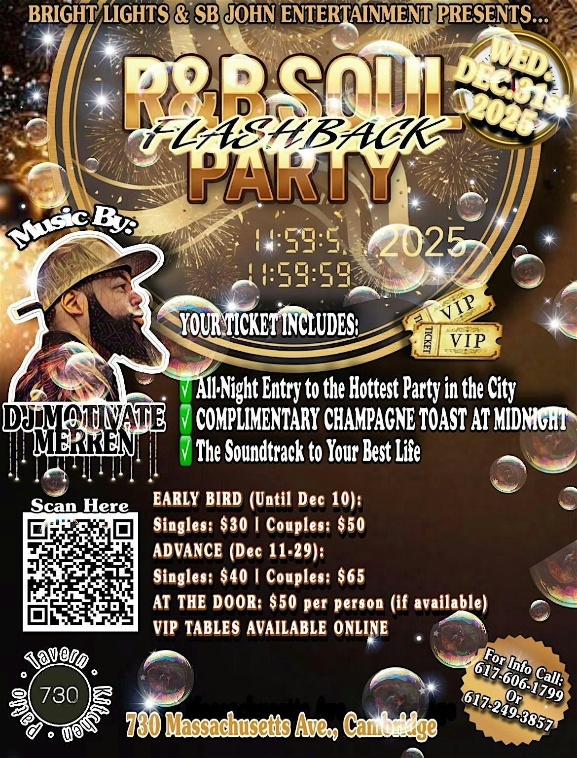 New Years Eve R&B FLASHBACK Party, 730 Massachusetts Ave, Cambridge, 31 ...
