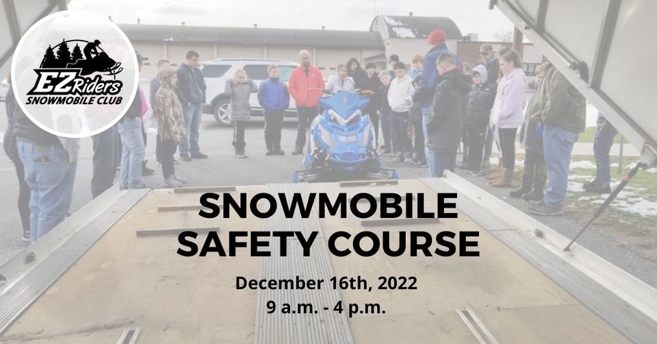 EZ Riders Snowmobile Safety Course, Westmoreland Volunteer Fire ...