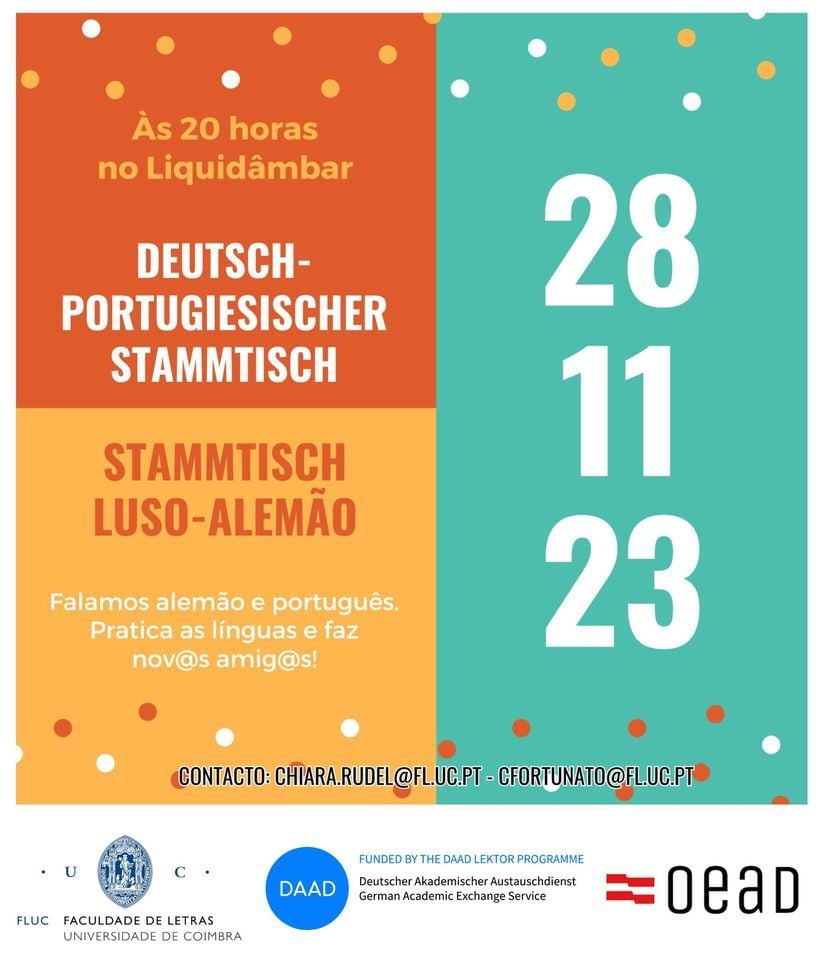 COIMBRA: German-Portuguese Language Exchange Meeting, Liquidâmbar ...