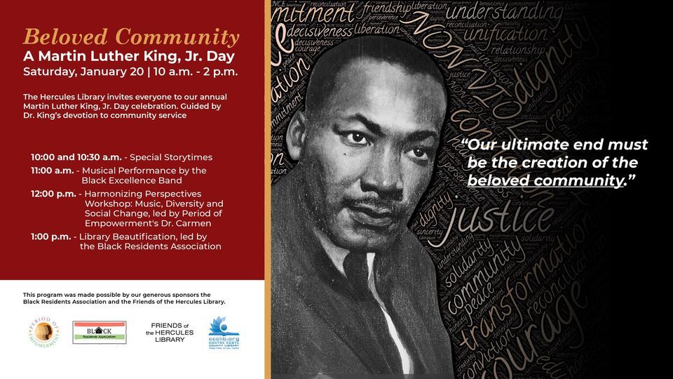 Beloved Community: A Martin Luther King, Jr. Day Celebration, 109 Civic ...