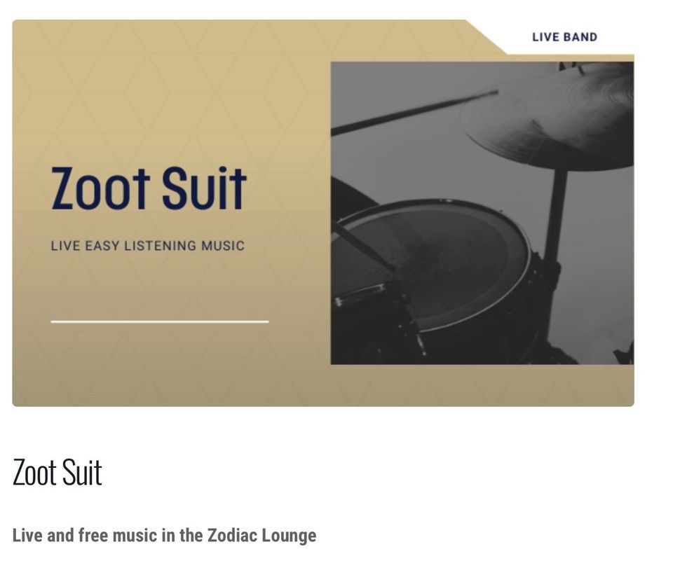 Zoot Suit playing at the Commercial Club, Commercial Club Albury, 14 ...