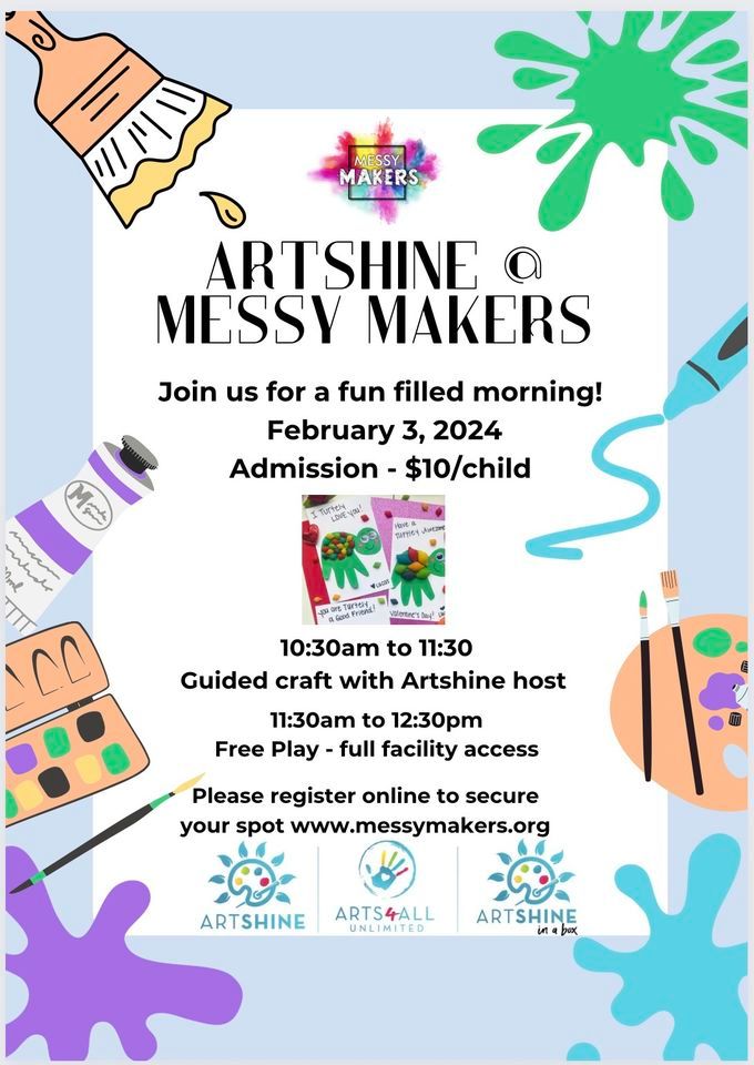 Artshine @ Messy Makers, Messy Makers-Children’s Art and Activity ...