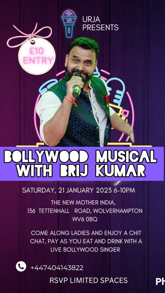 Bollywood Evening with Brij Kumar, The New Mother India Restaurant ...