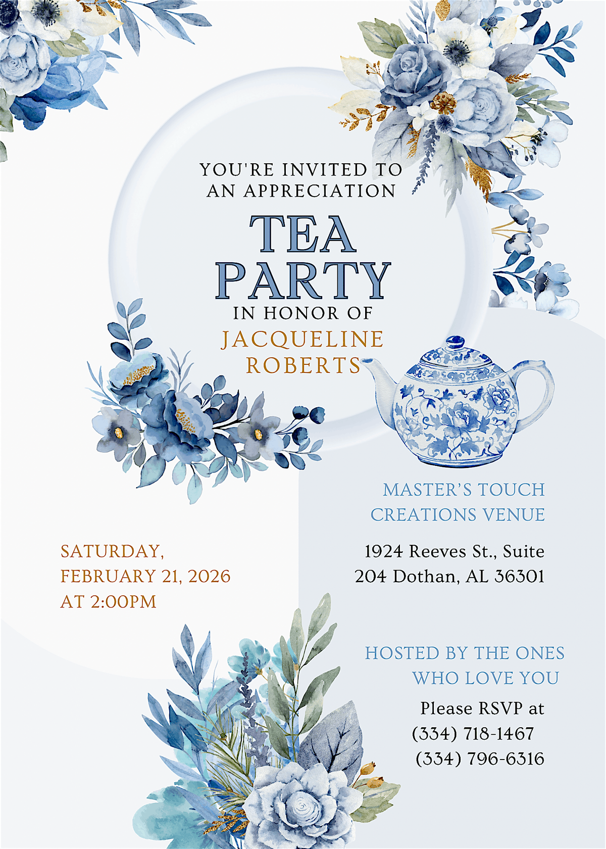 Lady Robert’s Tea Party, Master’s Touch Creations Venue, Dothan, 21 ...
