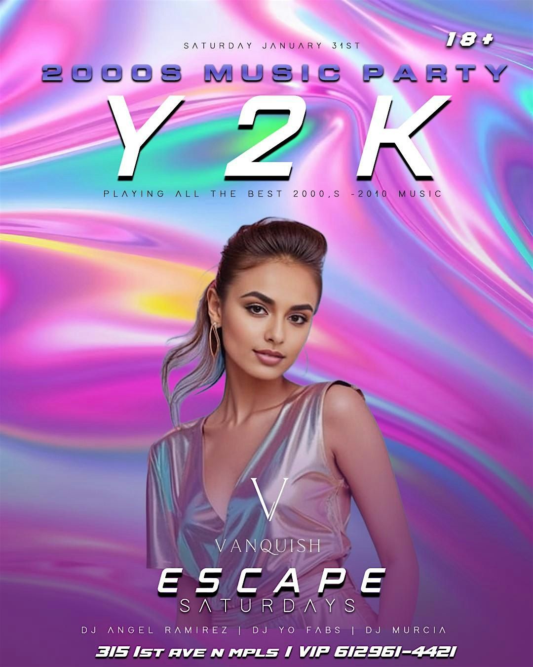 Y2K NIGHT AT VANQUISH, Vanquish Nightclub, Minneapolis, 31 January to 1 ...