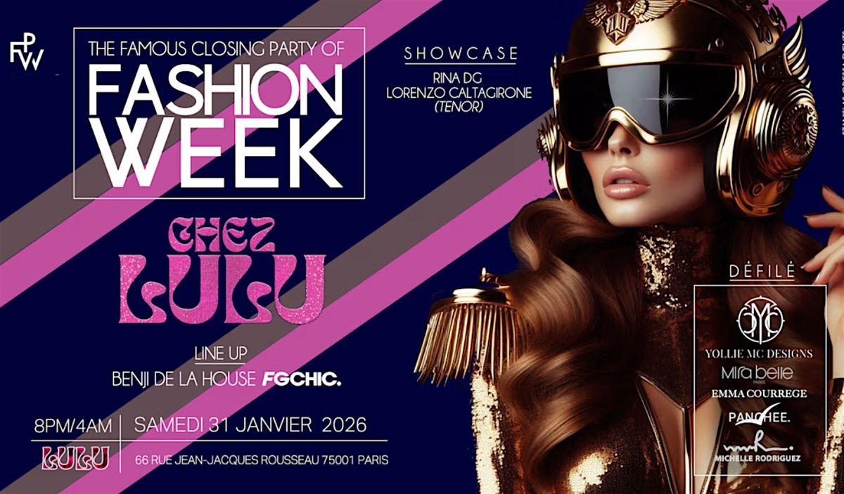 Fashion Week Party, Chez Lulu, Paris, 5 February to 6 February | AllEvents