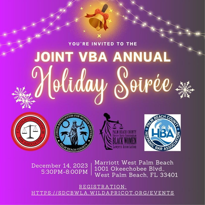 Joint VBA Holiday Party , Marriott West Palm Beach Hotel, 14 December ...