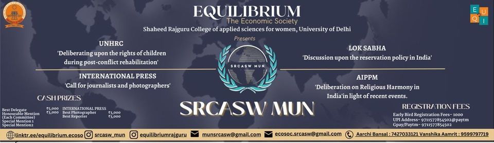 SRCASW MUN, Shaheed Rajguru College of Applied Science For Women, New ...