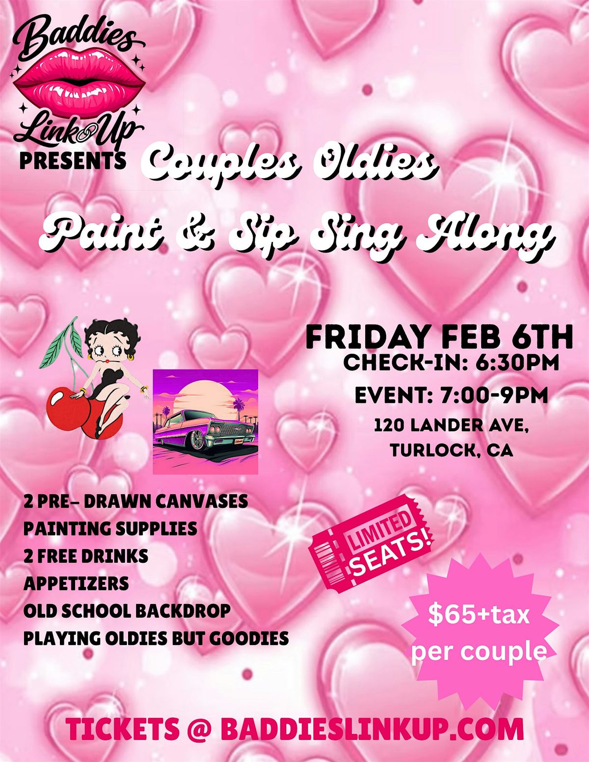 Couples Oldies Paint & Sip, The Vow Weddings and Events, Turlock, 6 ...