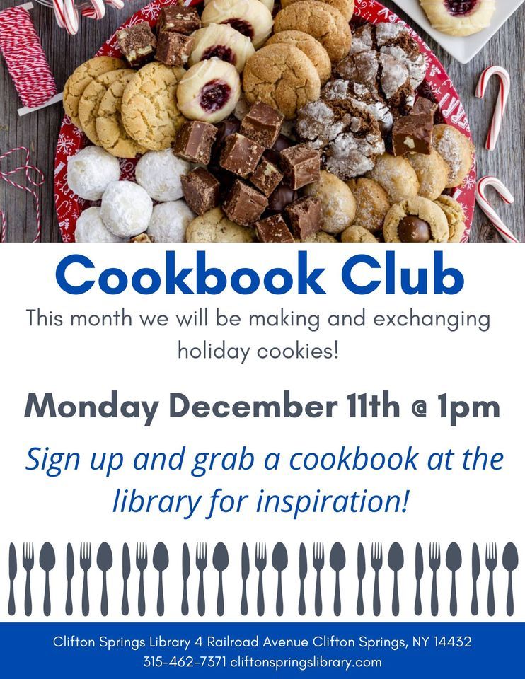 Cookbook Club, Clifton Springs Library, 11 December 2023 | AllEvents