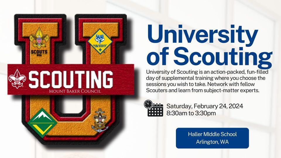 University of Scouting - Mount Baker Council, Haller Middle School ...