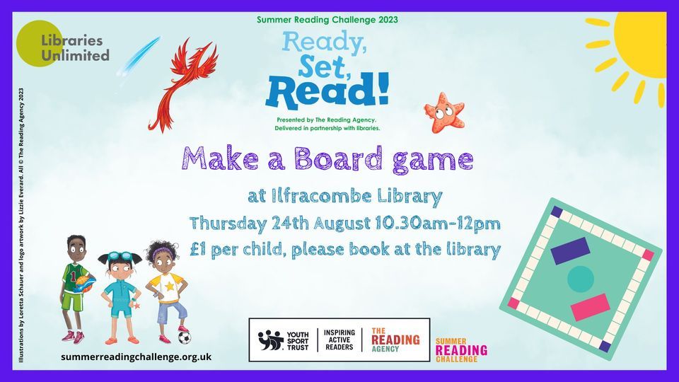Make a Board Game, Ilfracombe Library, Dulverton, 24 August 2023 ...