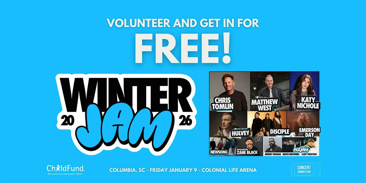 WinterJam 2026 - ChildFund Intl Volunteers - Columbia, SC, Colonial ...