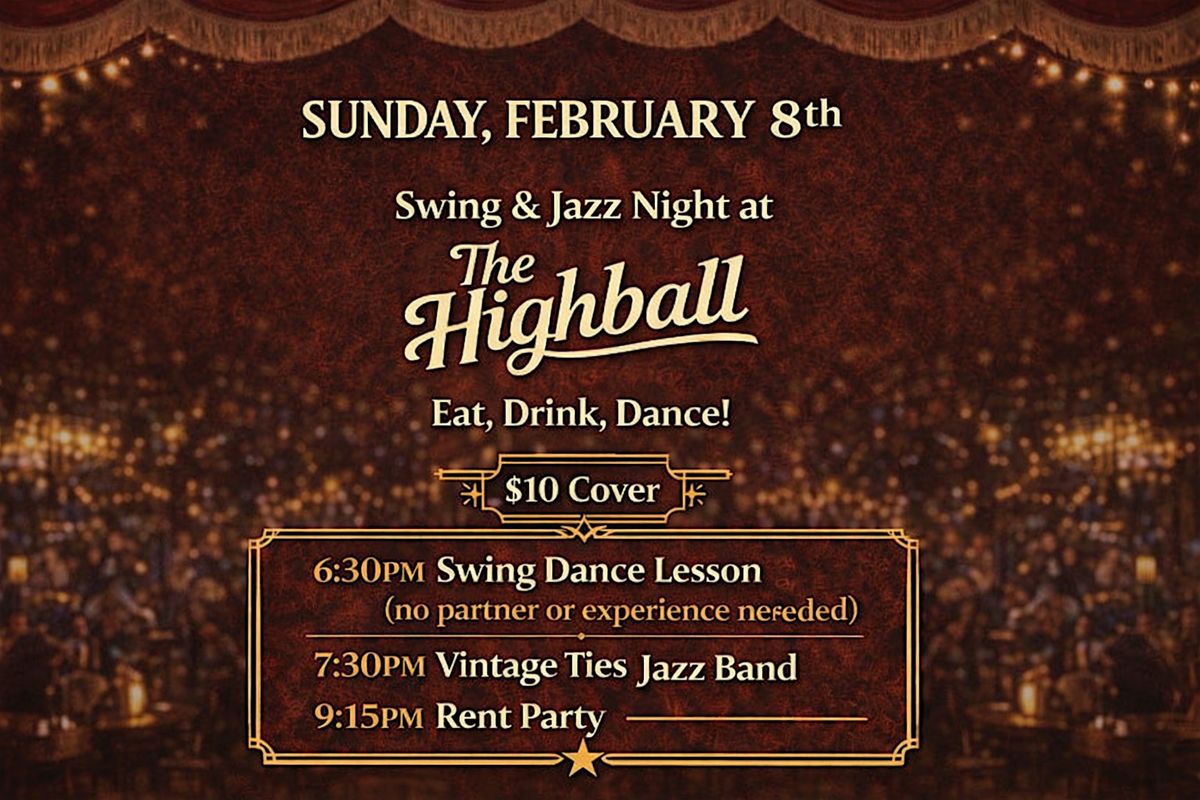 Jazz Swing Night Ft. Rent Party & Vintage Ties, The Highball, Austin, 8 ...