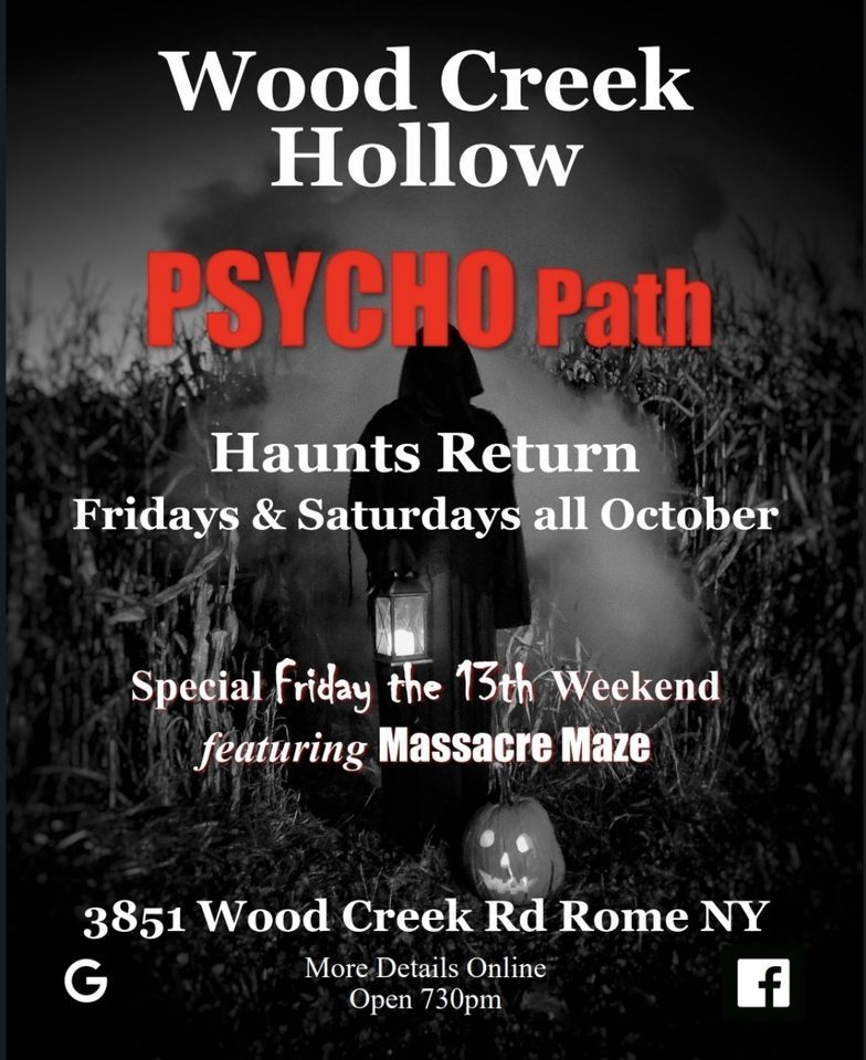 Psycho Path - Final Weekend Friday Oct 27th, Wood Creek Hollow, Mc ...