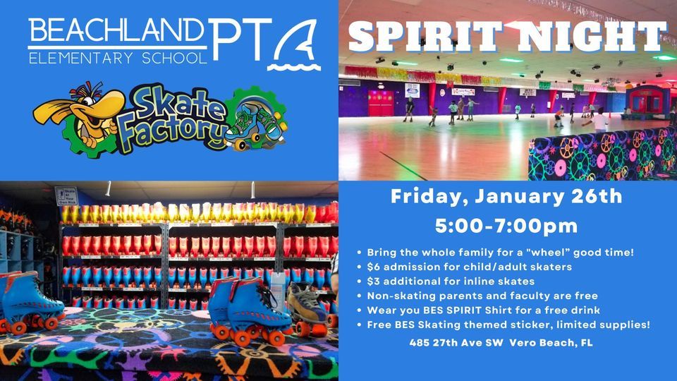 Skate Factory Spirit Night, Skate Factory of Vero Beach, Florida Ridge ...