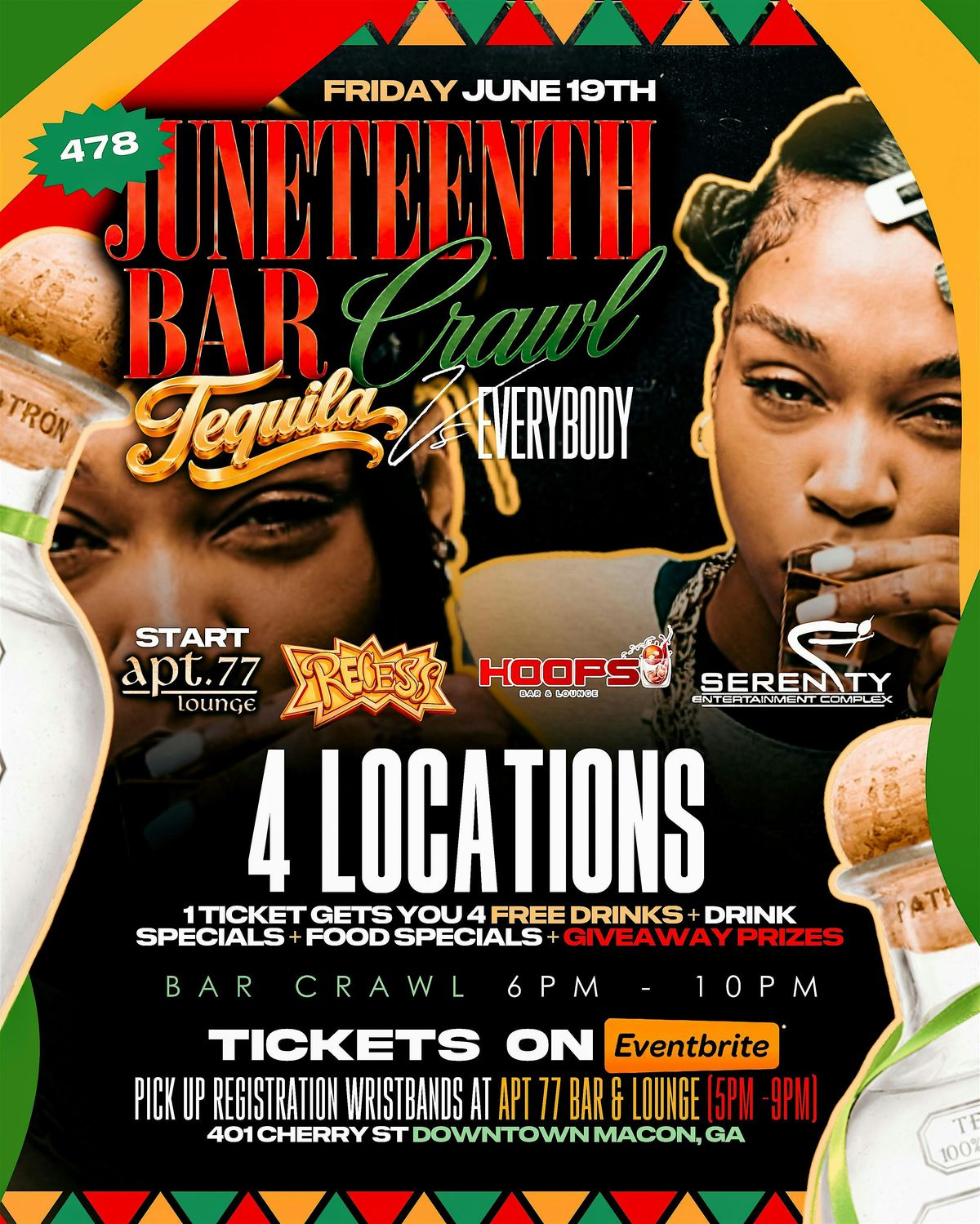 Juneteenth bar crawl, Apt.77, Macon, 19 June 2026 | AllEvents