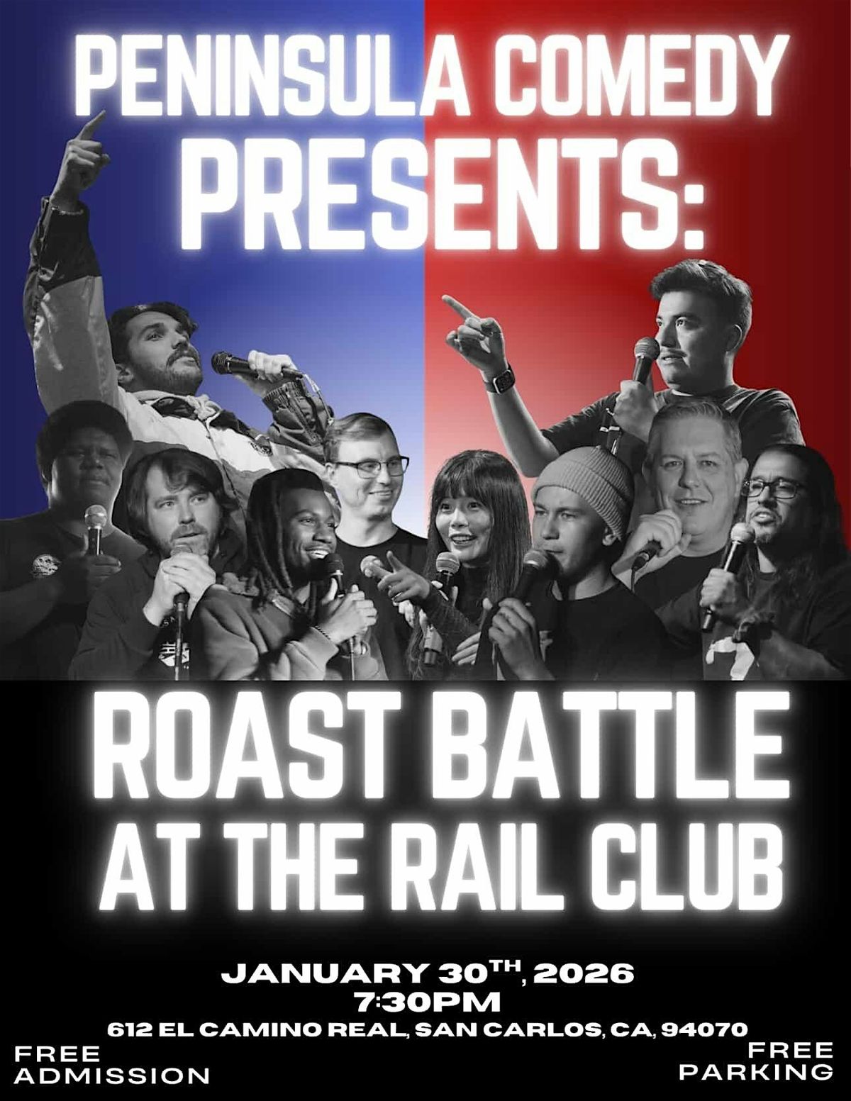Roast Battle @ The Rail Club (San Carlos), The Rail Sports Bar & Lounge ...