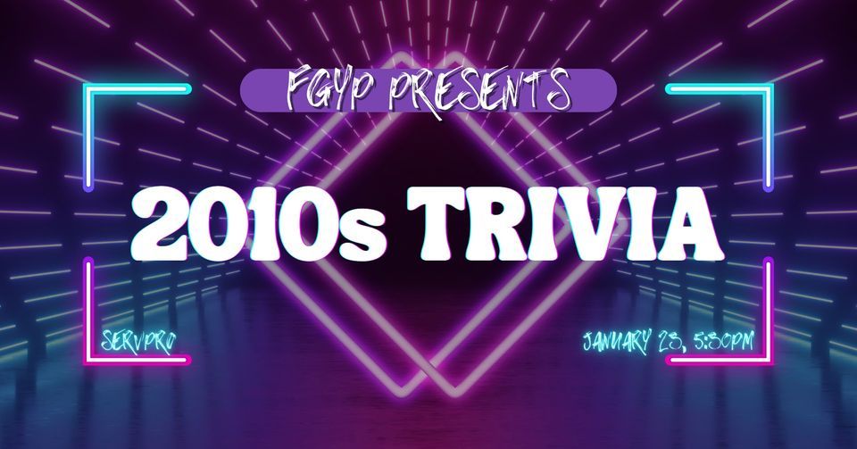 FGYP Presents | 2010s Trivia, SERVPRO of Fenton / SERVPRO of NW Genesee ...