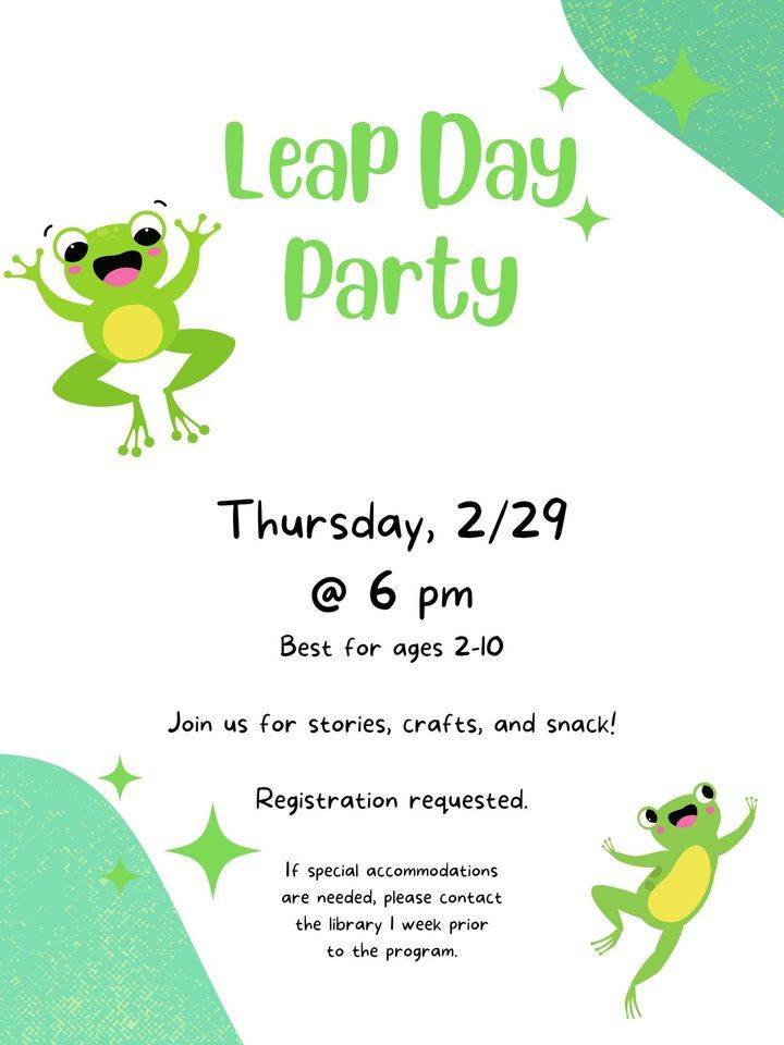 Leap Day Party, Collins Public Library, 29 February 2024 | AllEvents.in