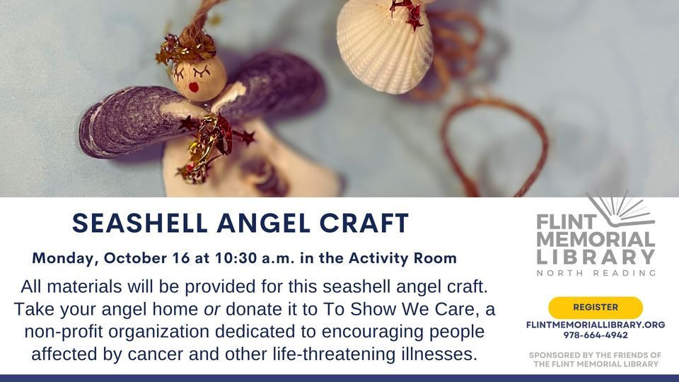 Seashell Angel Craft, Flint Memorial Library, Reading, 16 October 2023 ...