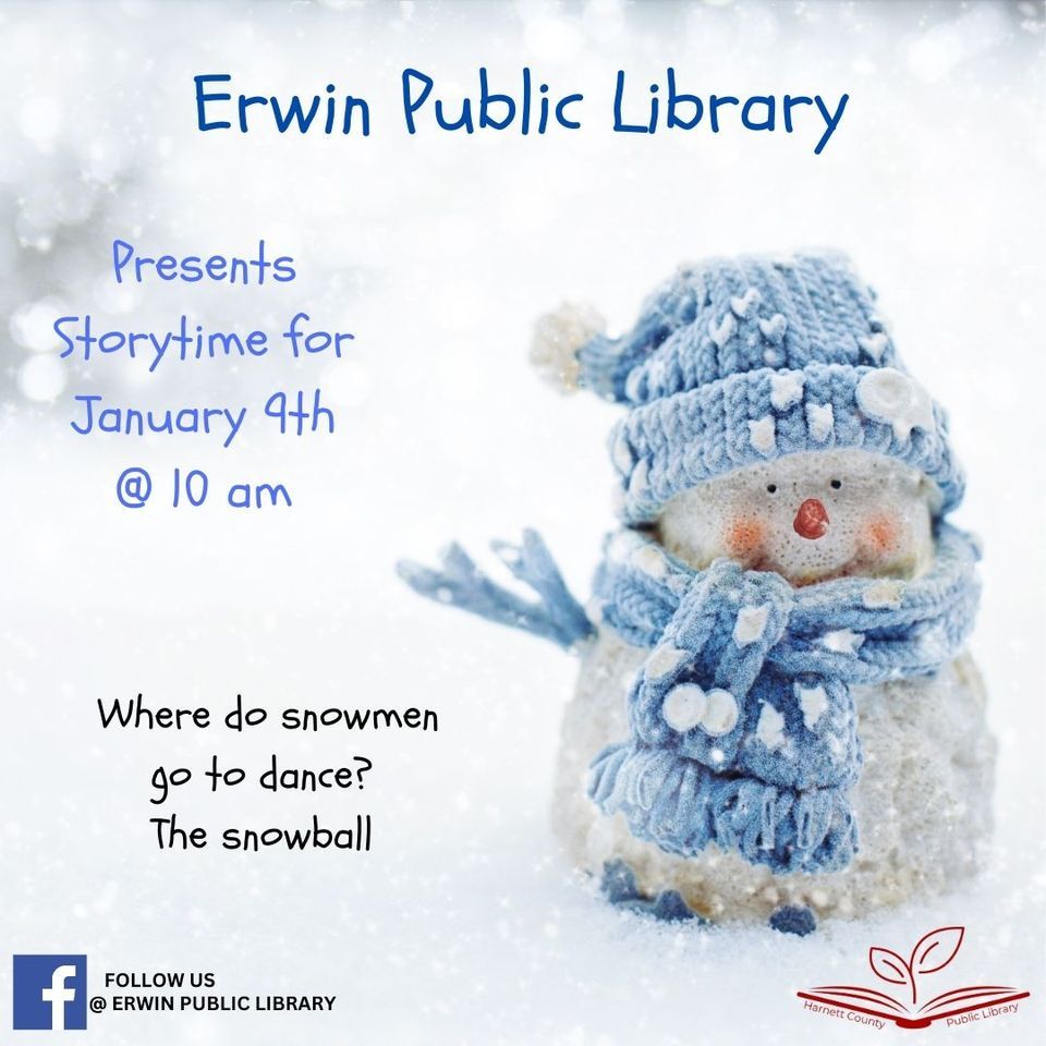 Snowman Storytime, Erwin Public Library HCPL, 9 January 2024 | AllEvents.in