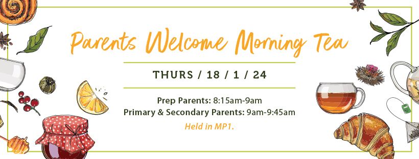 Parents Welcome Morning Tea (Parents with a new student at Genesis in ...