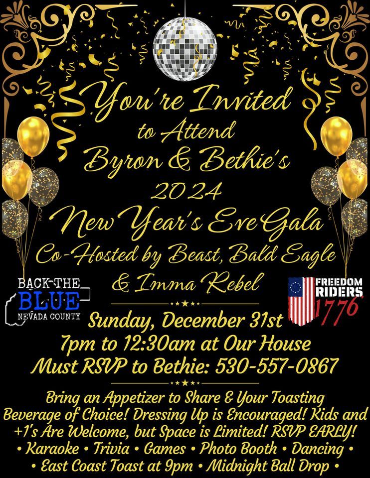 Byron & Bethies 2024 New Years Eve Gala co-hosted by Beast, Bald Eagle ...